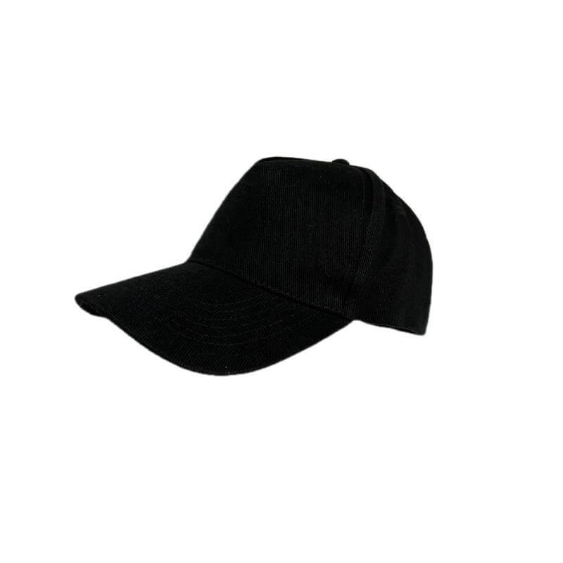 NARVA - 5 Panel Heavy Brushed Cotton Cap - Black | Jasani